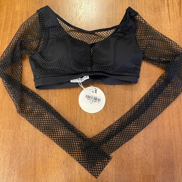 Lunalae | Tops | Lunalae Eden Mesh Long Sleeve Black Pole Top Us Size 6 | Poshmark